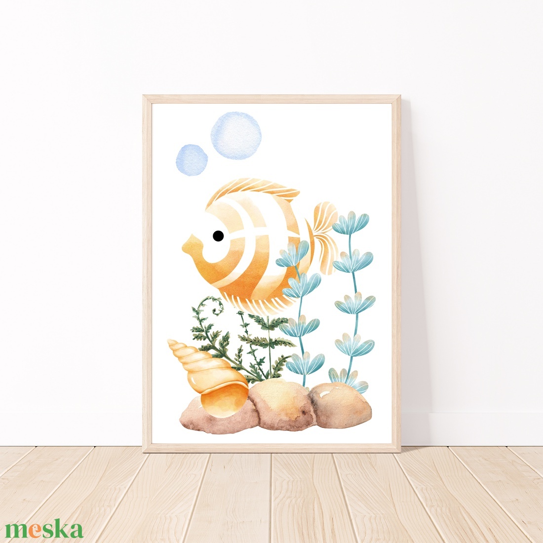 Tengeri halak gyerekszoba dekor poszter - A4 falikép szett - 3 db- Meska.hu