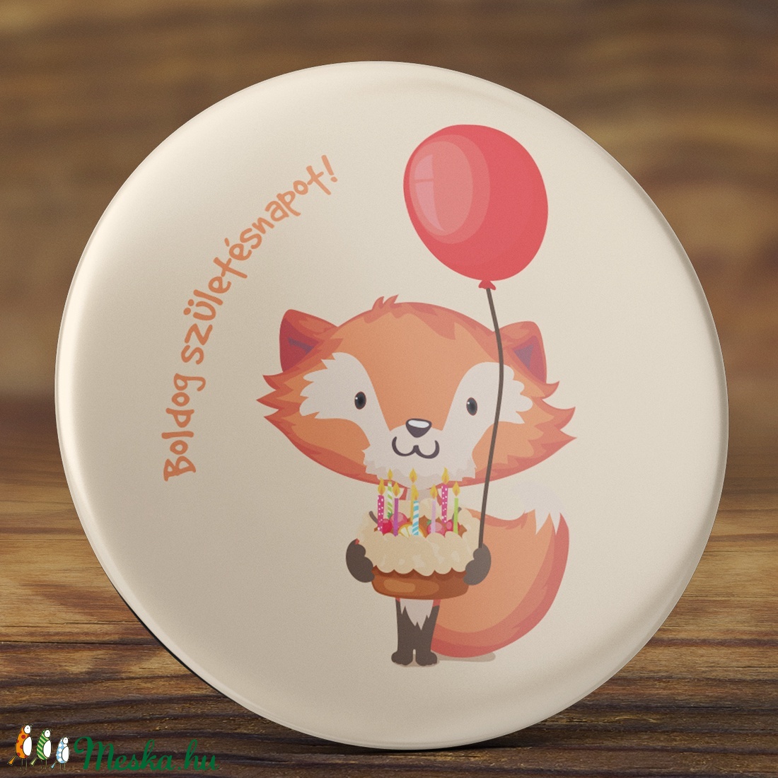 Róka tükör - cuki rókás tükör - boldog születésnapot tükör - állatos ...