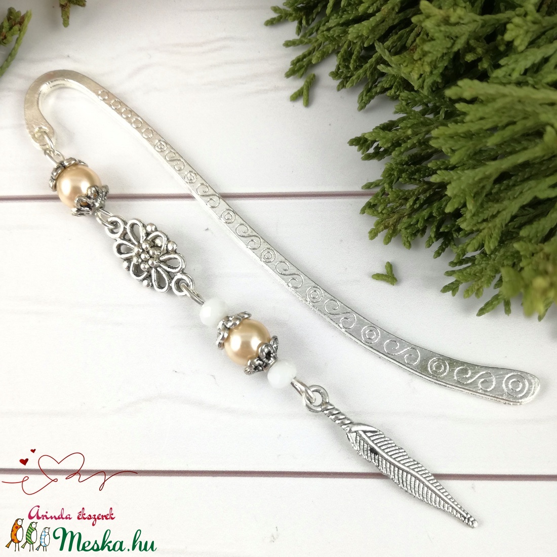 Beige penna toll könyvjelző anyák napja ballagás évzáró pedagógus ...