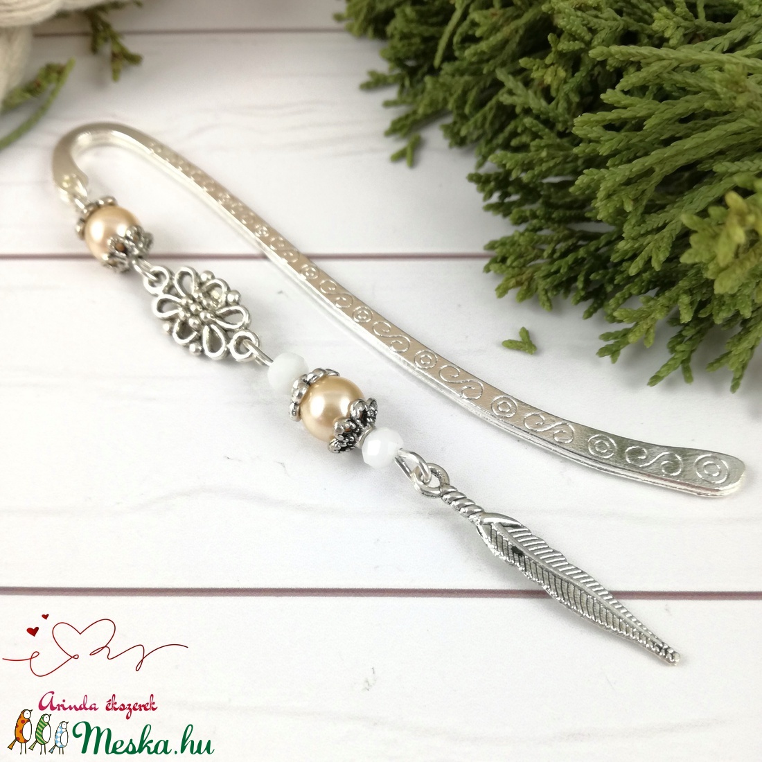 Beige penna toll könyvjelző anyák napja ballagás évzáró pedagógus ...