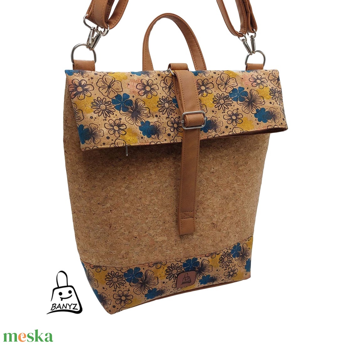 Többfunkciós parafa táska, hátizsák, válltáska és kézitáska- Meska.hu