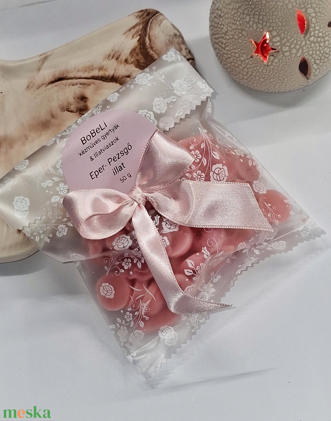 Eper pezsgő illatviasz - Meska.hu