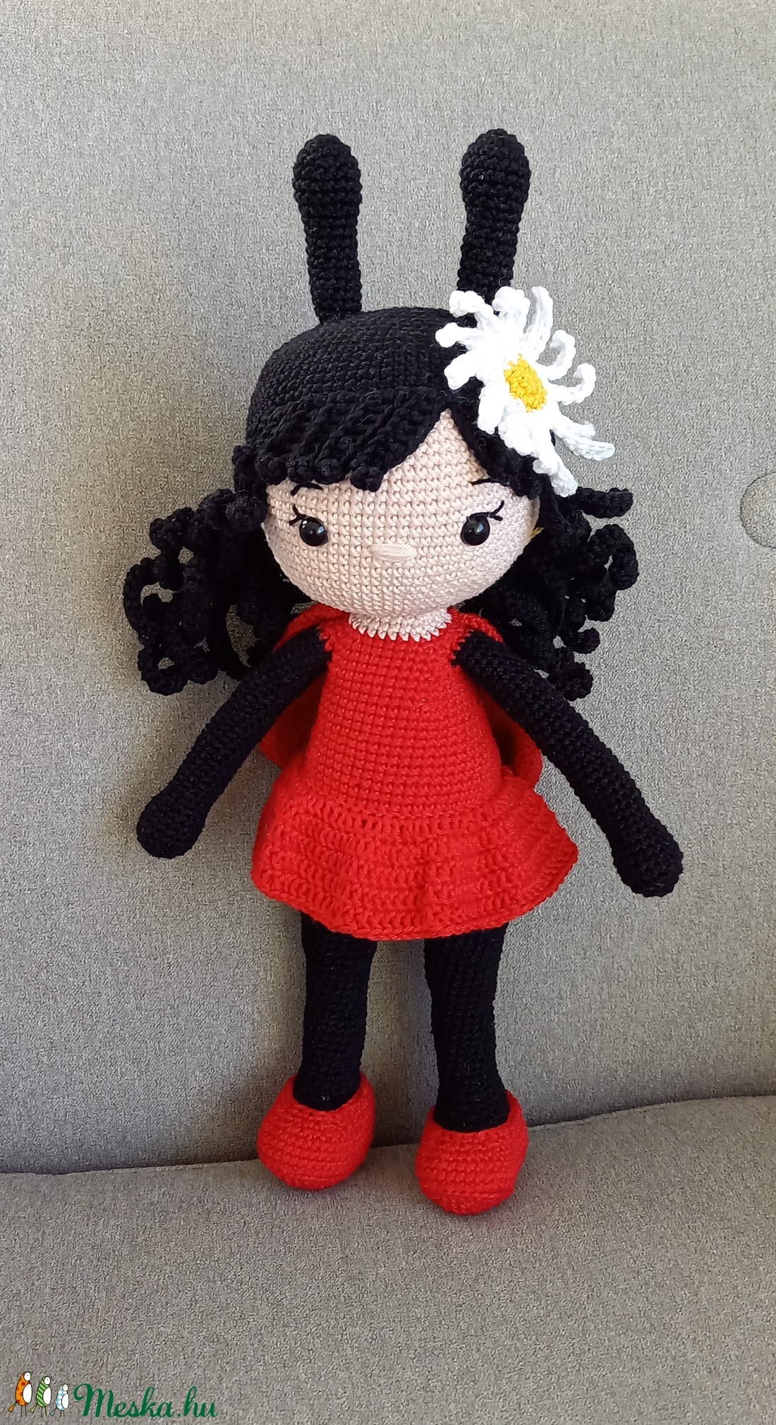 Amigurumi horgolt Katica lány- Meska.hu