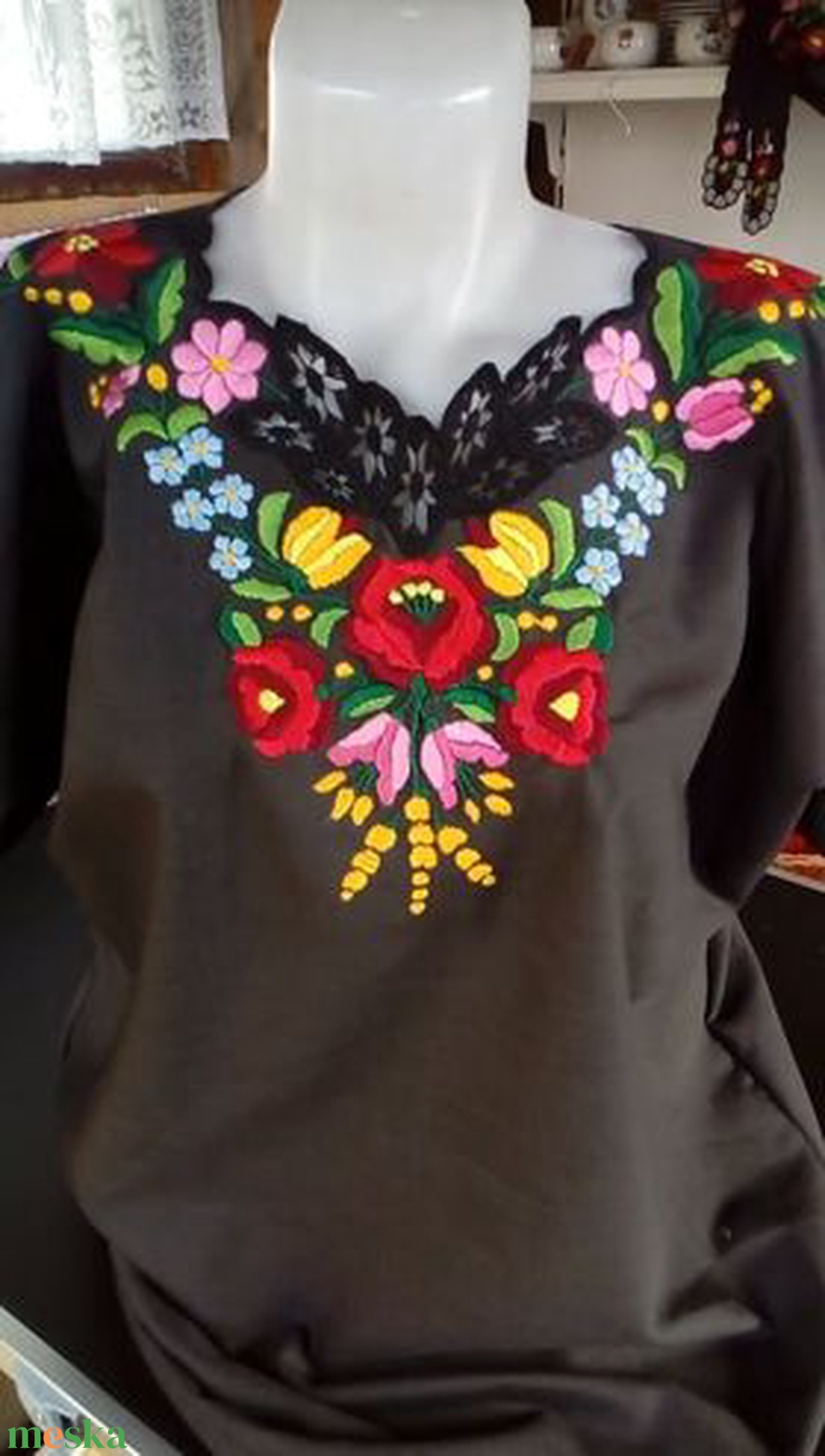 kalocsai hímzésű ing- Meska.hu