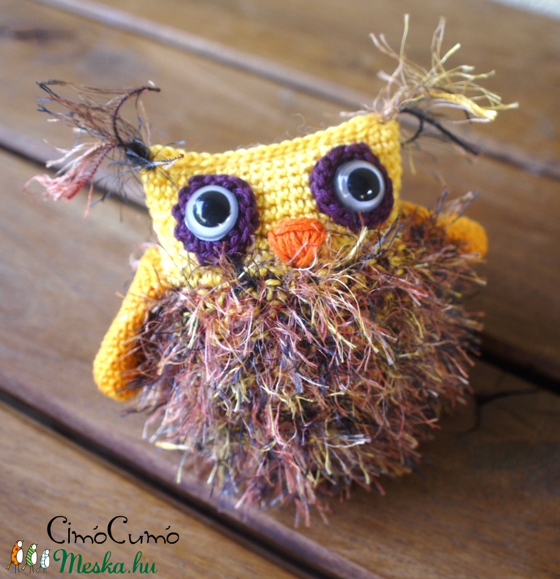 Bagoly Berta - horgolt bagoly amigurumi- Meska.hu