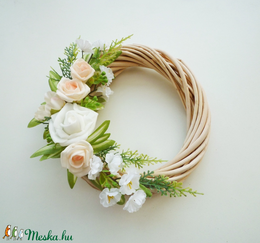 Kis tavaszi koszorú barack- Meska.hu