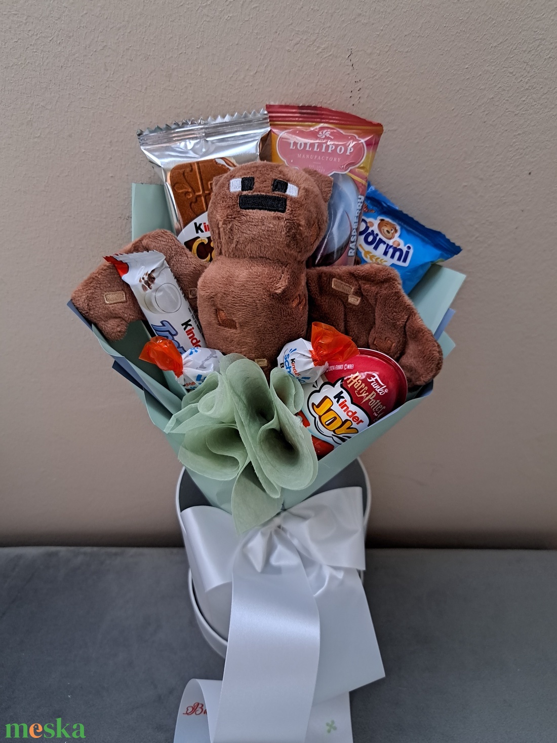 Minecraftos ovis ballagás csokor - Meska.hu