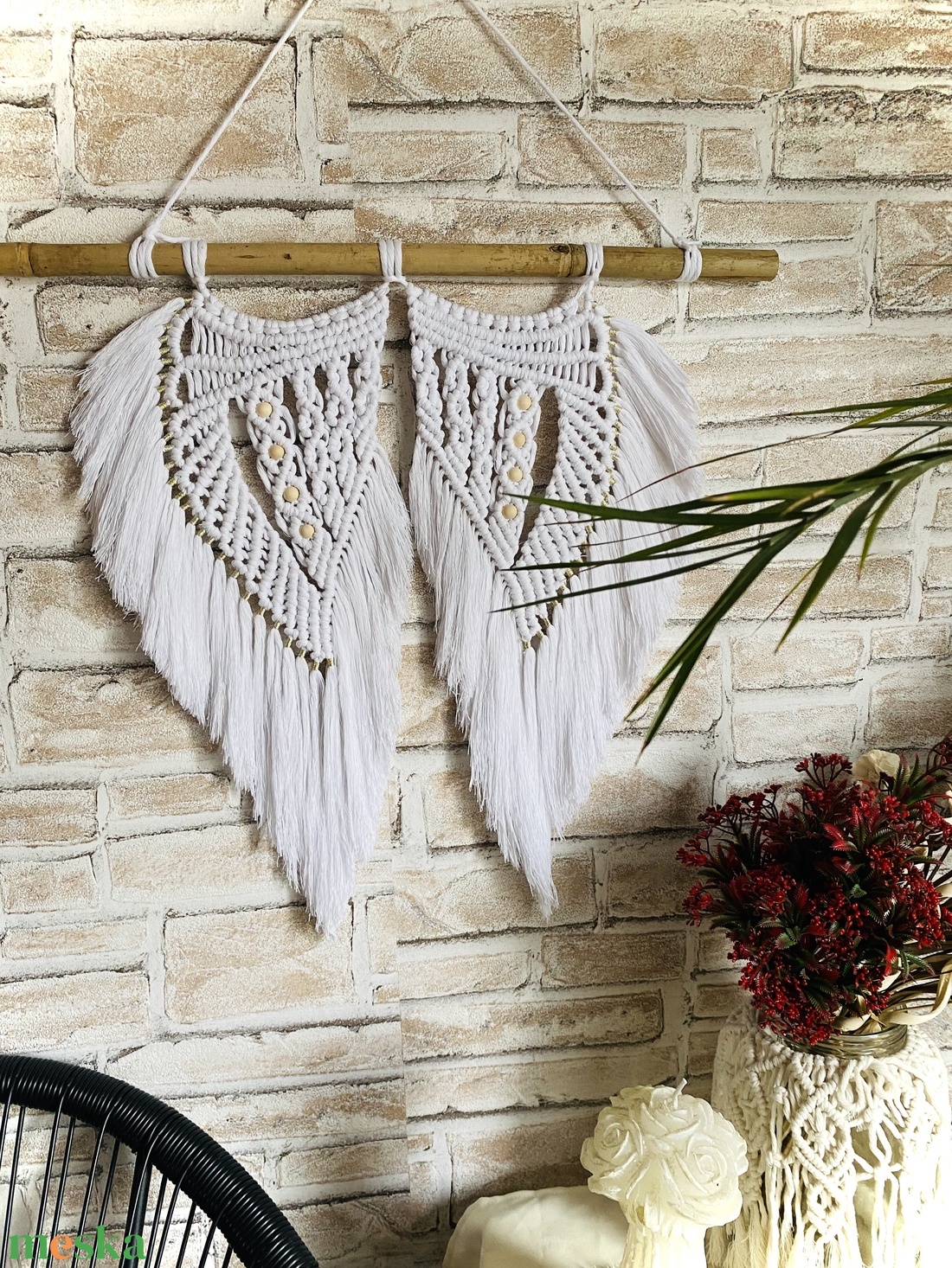 Makramé angyalszárny - Meska.hu