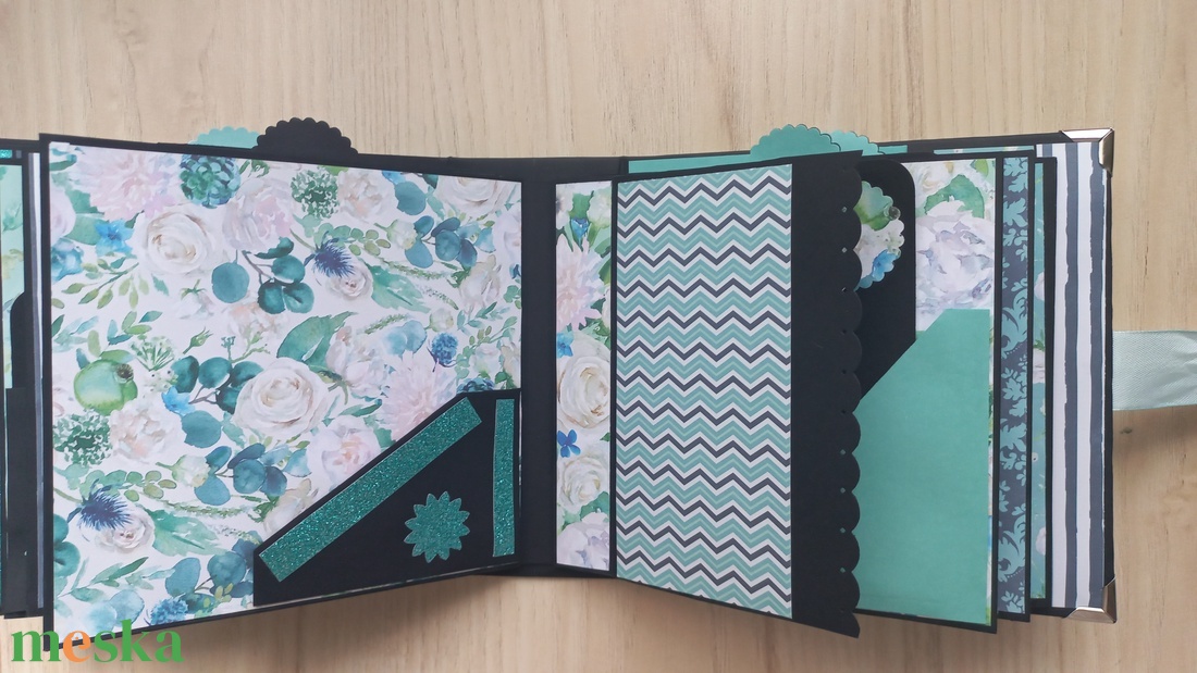 Fekete menta- scrapbook mini album- Meska.hu Fekete menta- scrapbook mini album- Meska.hu