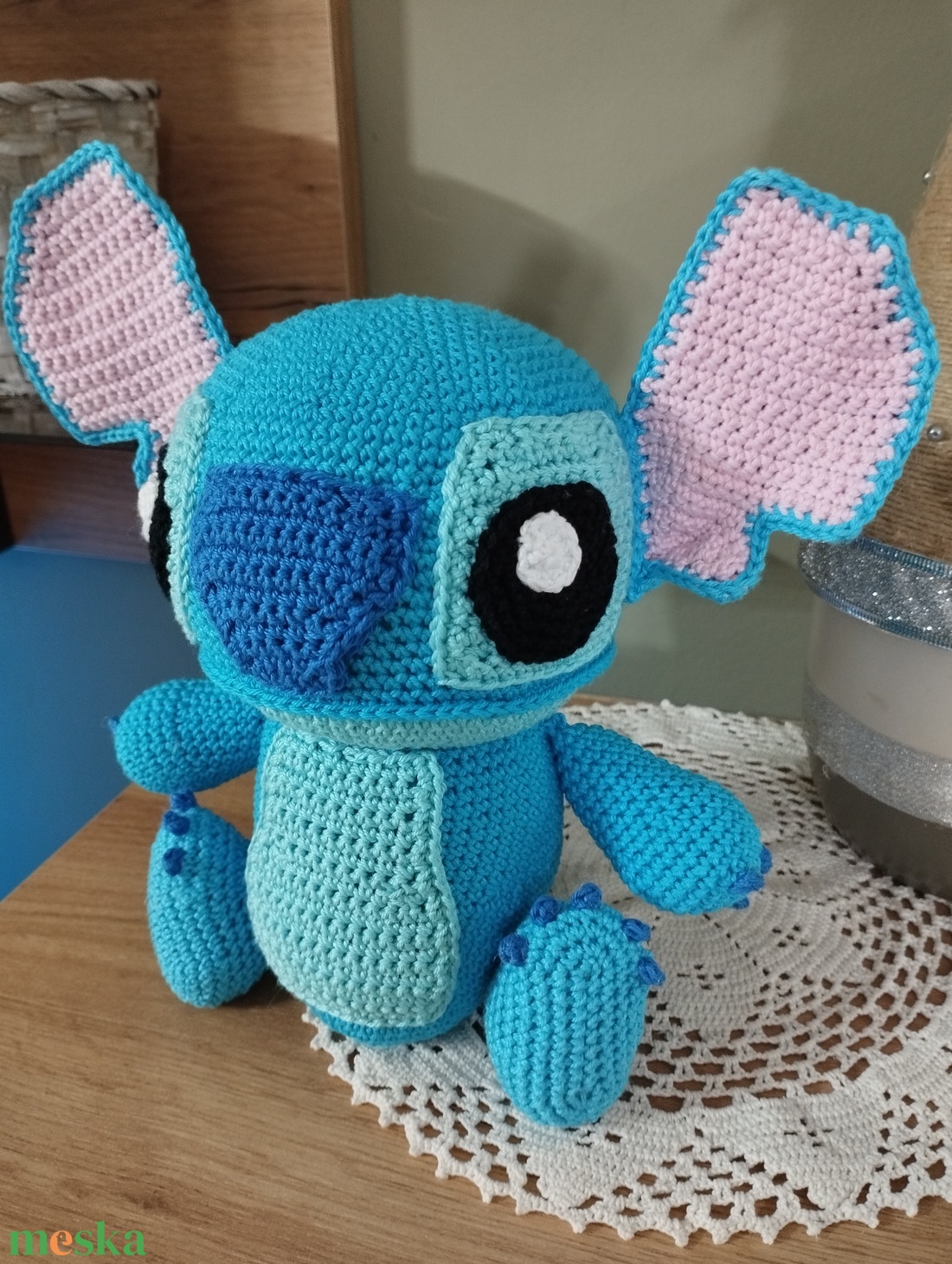 Horgolt Stich az űrkutya- Meska.hu