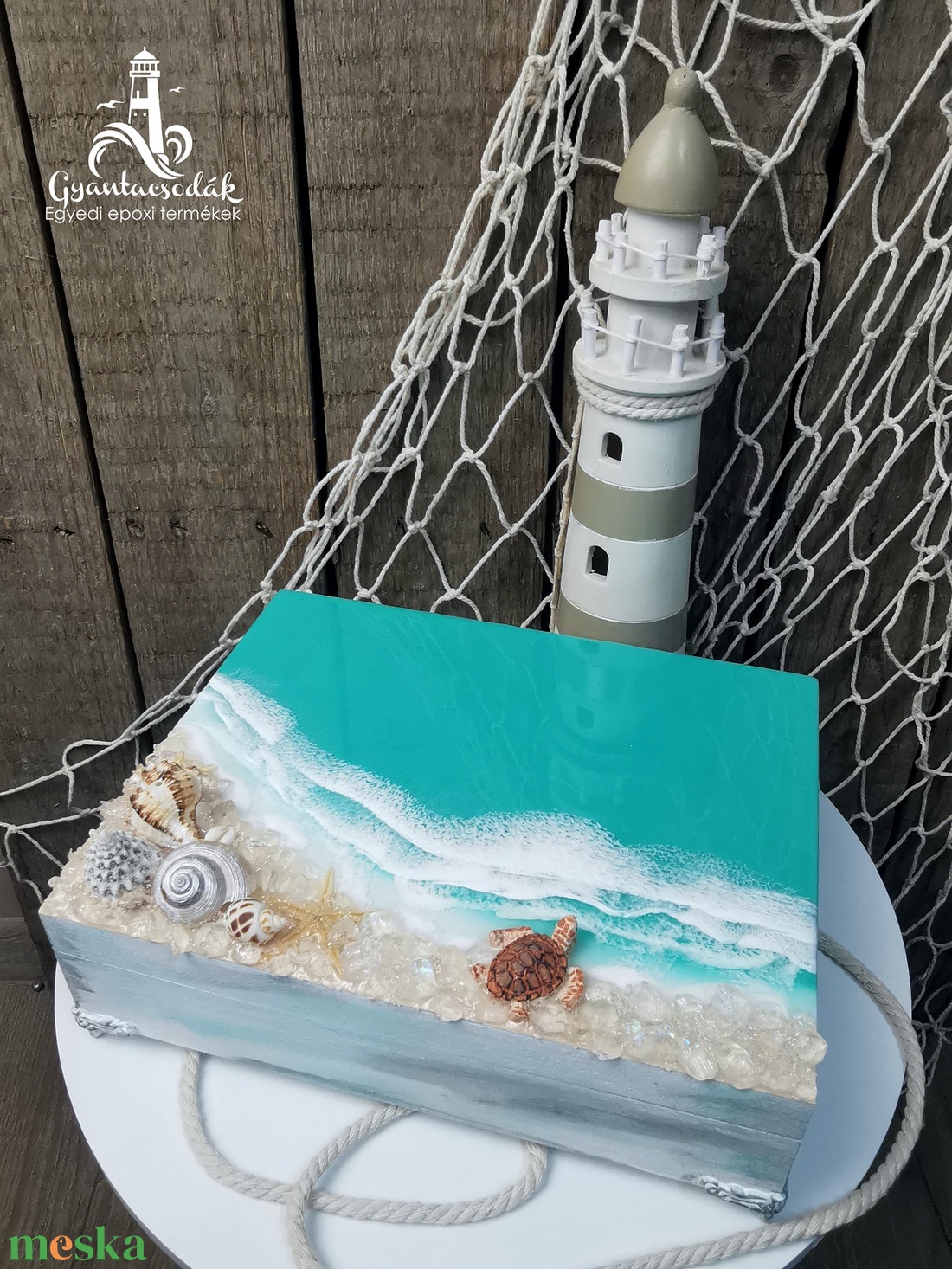 Tengeres fadoboz - Epoxi, epoxy gyanta, műgyanta doboz - Gyantacsodák ...