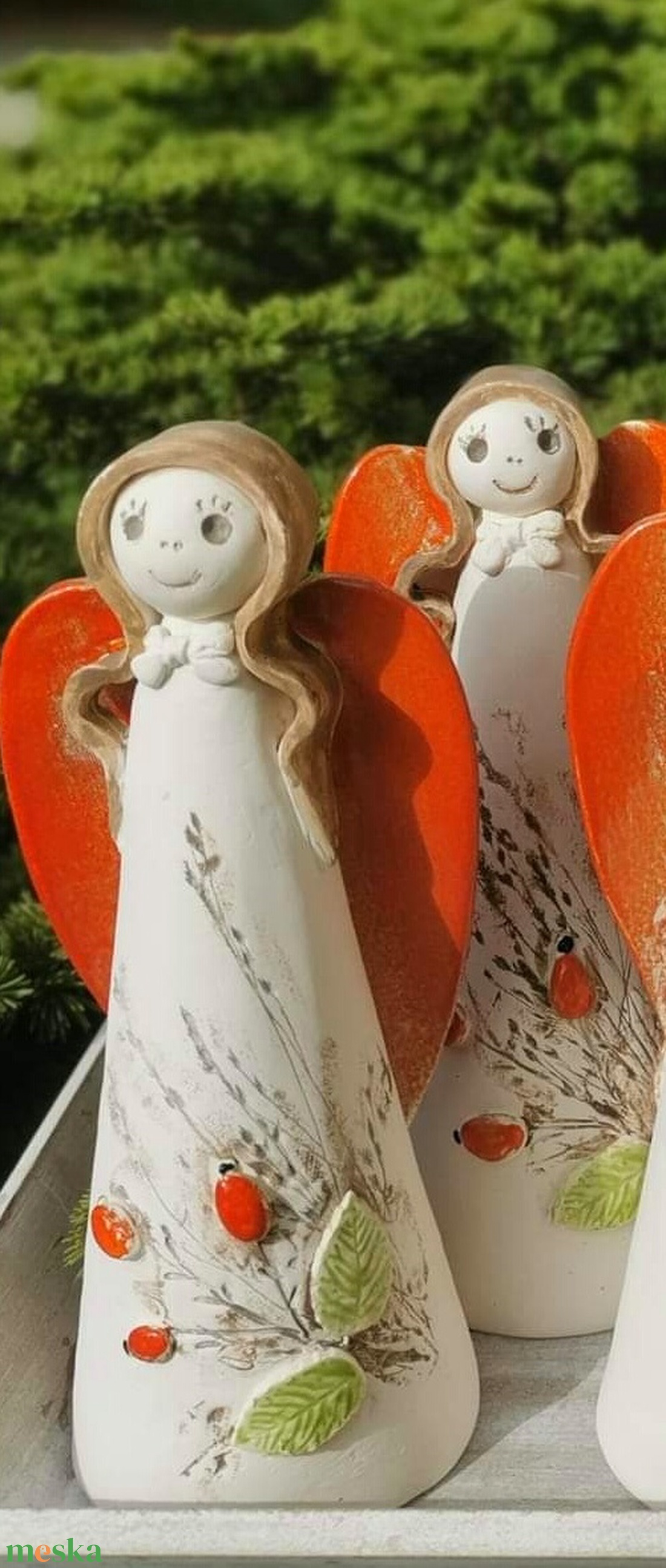 ,Karácsonyi Angyal "Kerámia Figura- Meska.hu