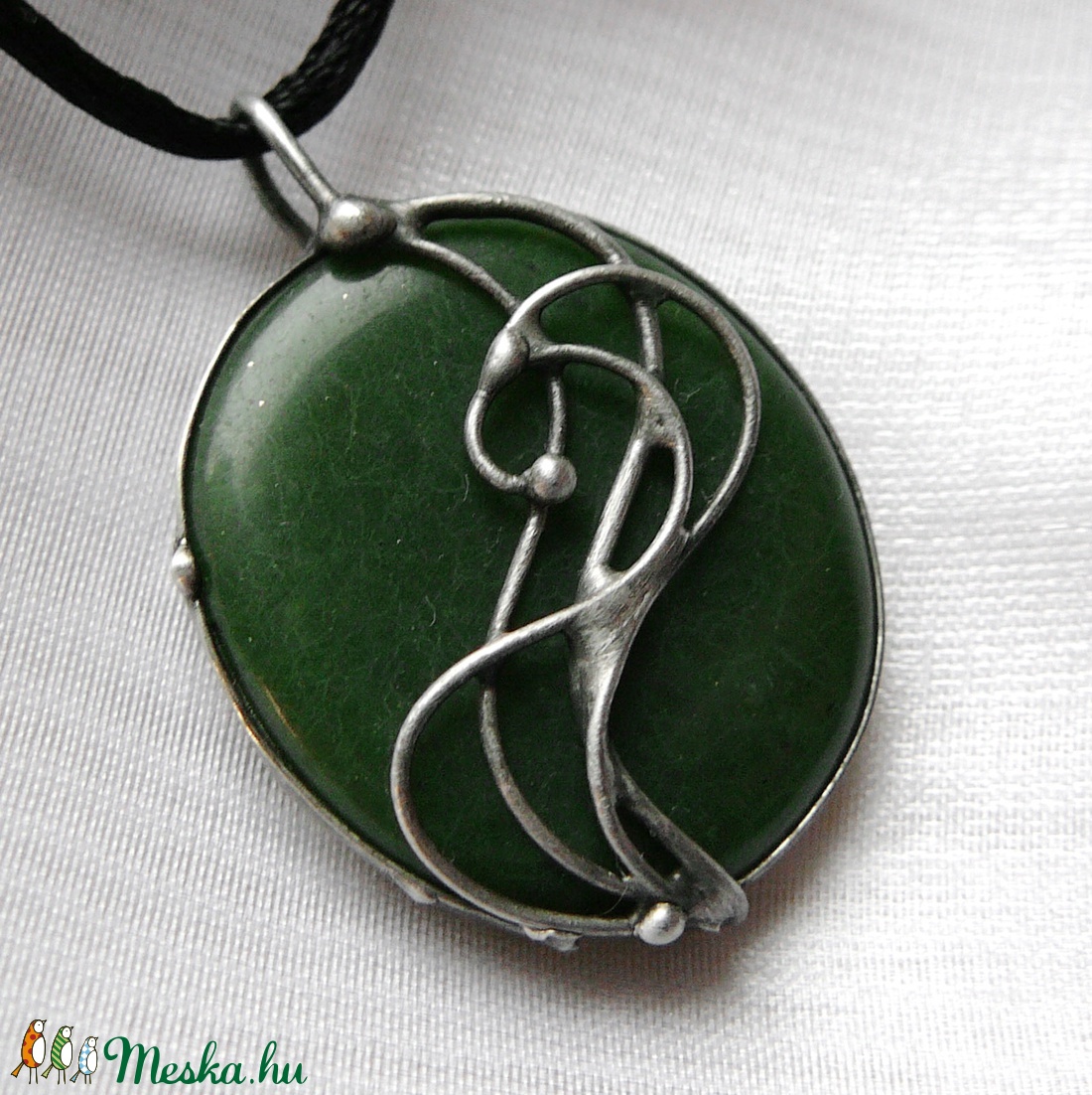 Nefrit jáde medál- Meska.hu