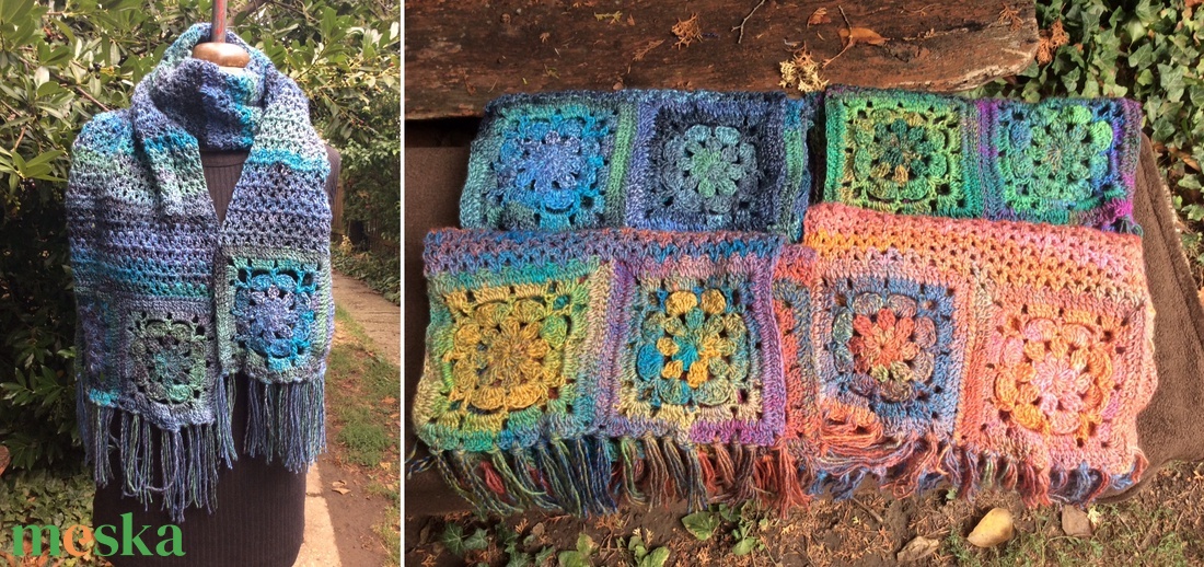 Jazzy Mandala horgolt sál választható színekben- Meska.hu