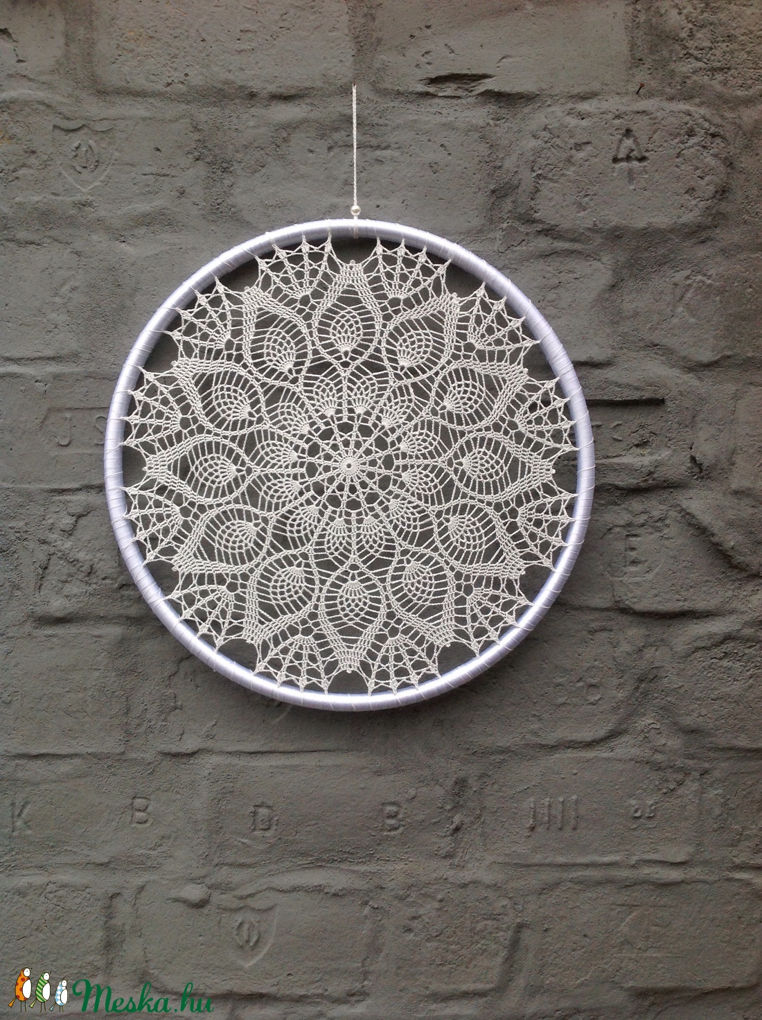Horgolt csipke fali dekoráció - Meska.hu