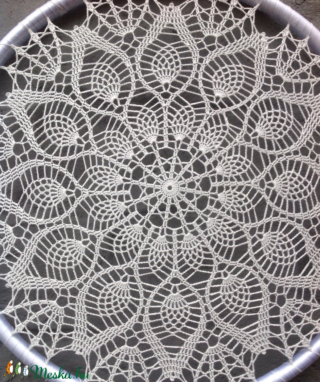 Horgolt csipke fali dekoráció- Meska.hu