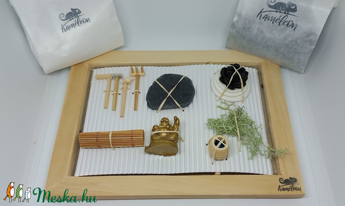 Zen kert - Buddhával és lótuszvirággal- Meska.hu