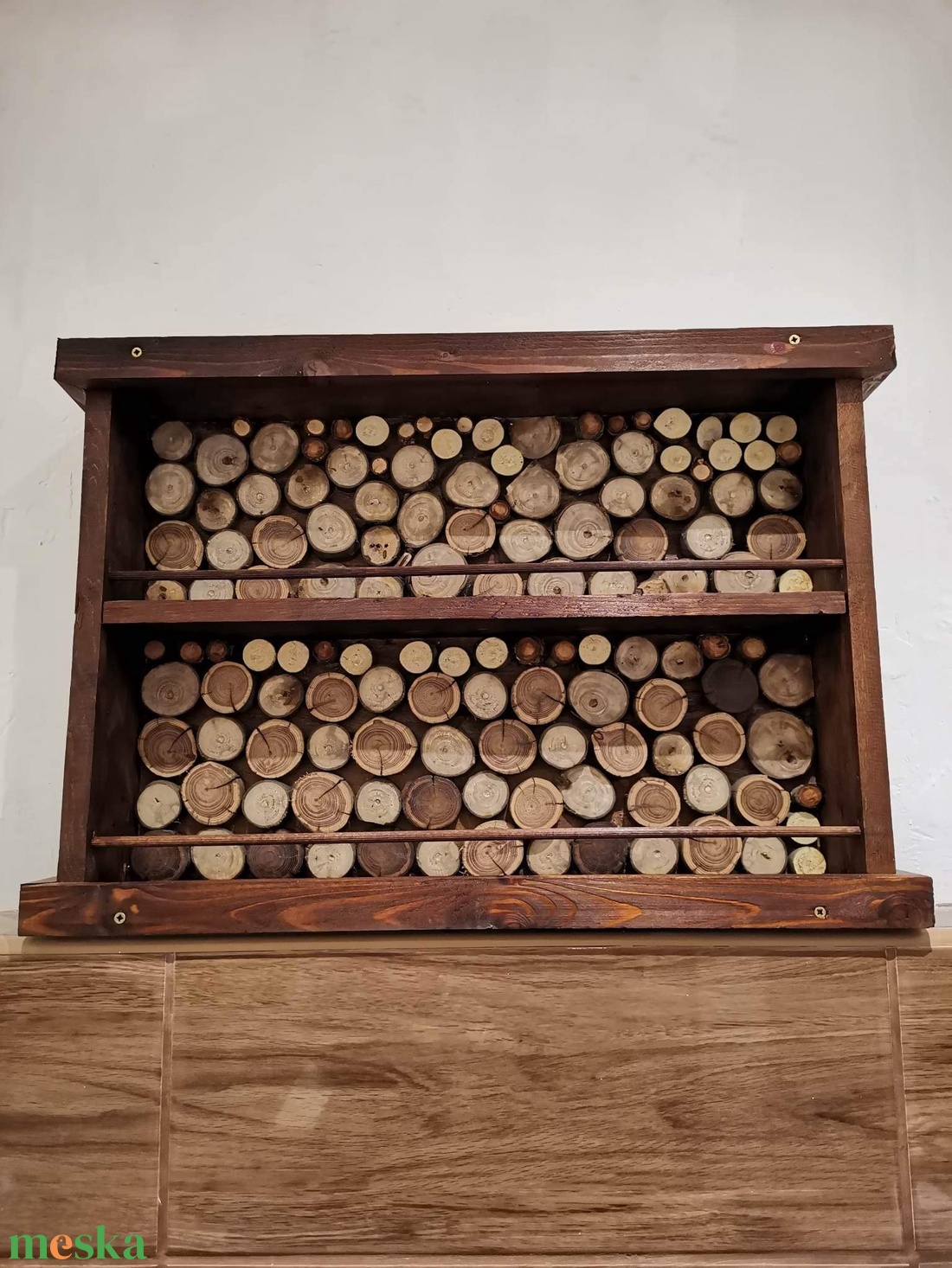 Egyedi fa fali fűszertartó polc- Meska.hu