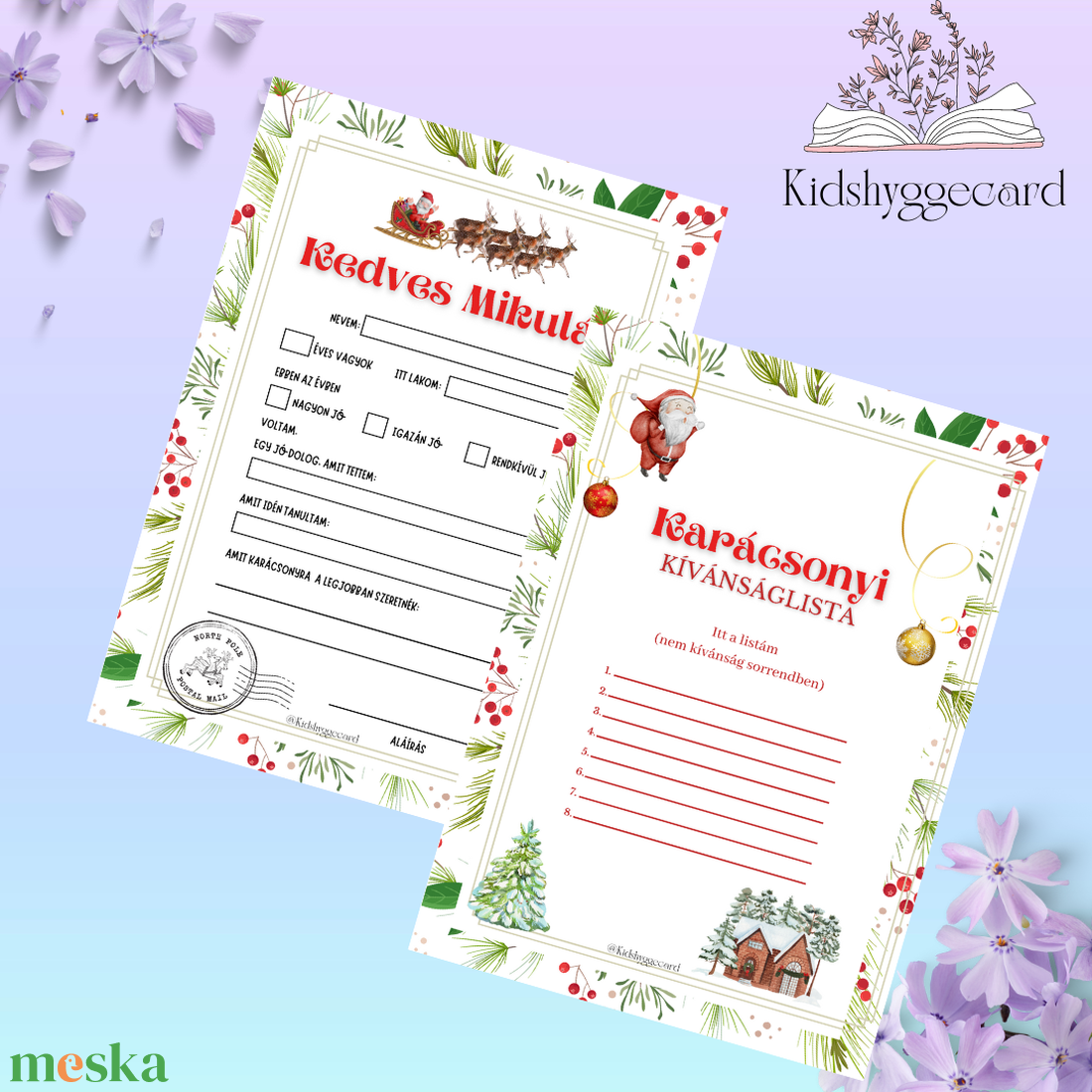 Mikulás levél kívánság lista- Meska.hu