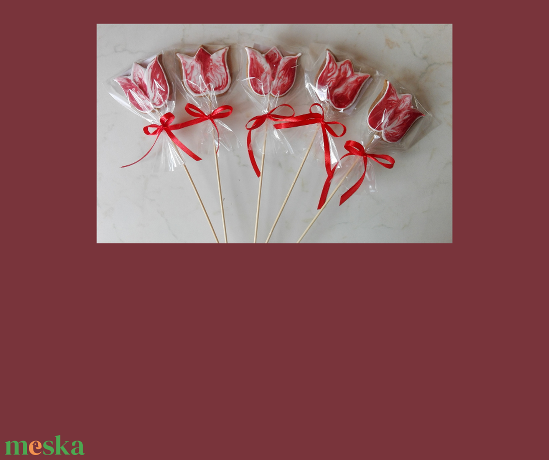 Pálcás Mézeskalács - Szív, tulipán, virág formák - Meska.hu