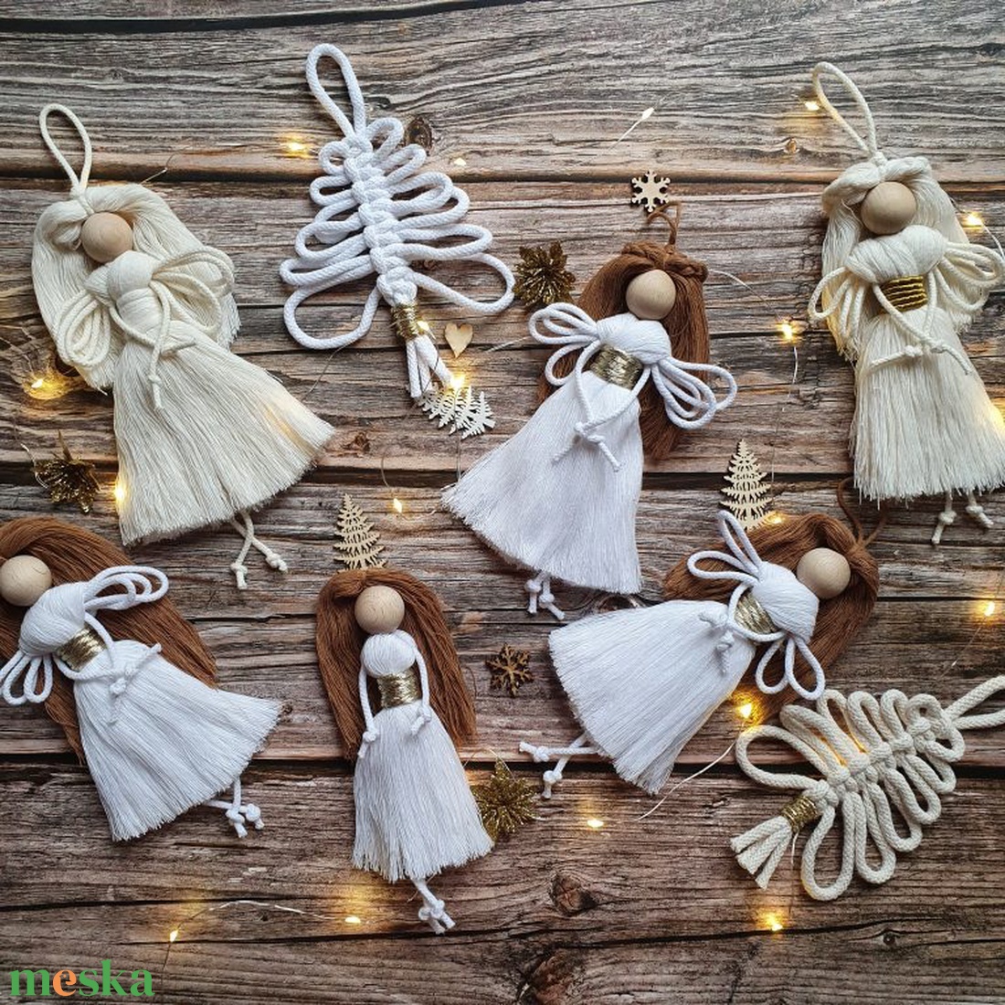 Makramé angyal- Meska.hu