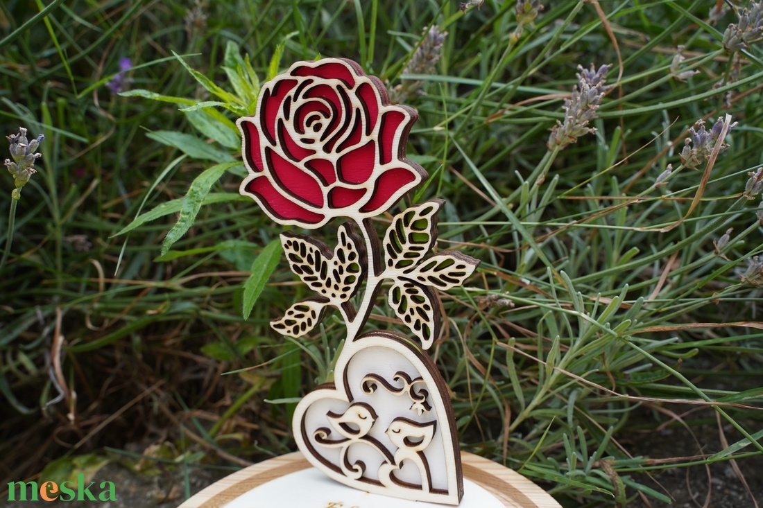 "Kis herceg rózsája" - gravírozott rózsa üvegbúrában, szülőköszöntő ...