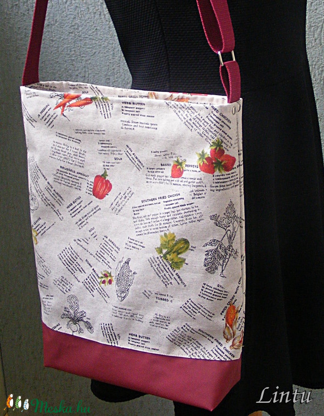 Vizálló táska receptes anyagból- Meska.hu