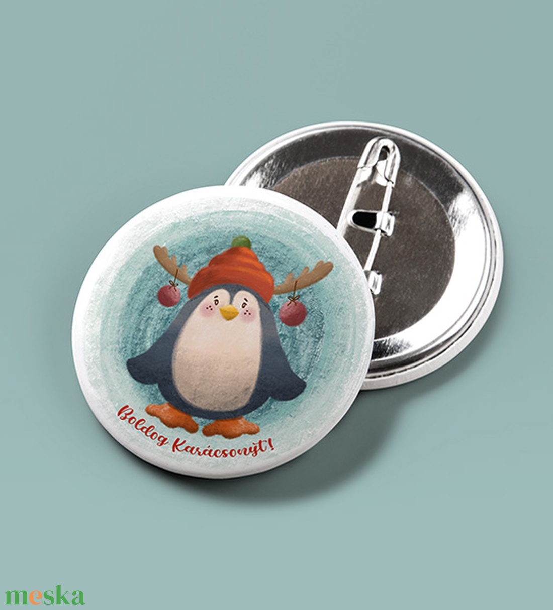 Karácsonyi kitűzők- Meska.hu