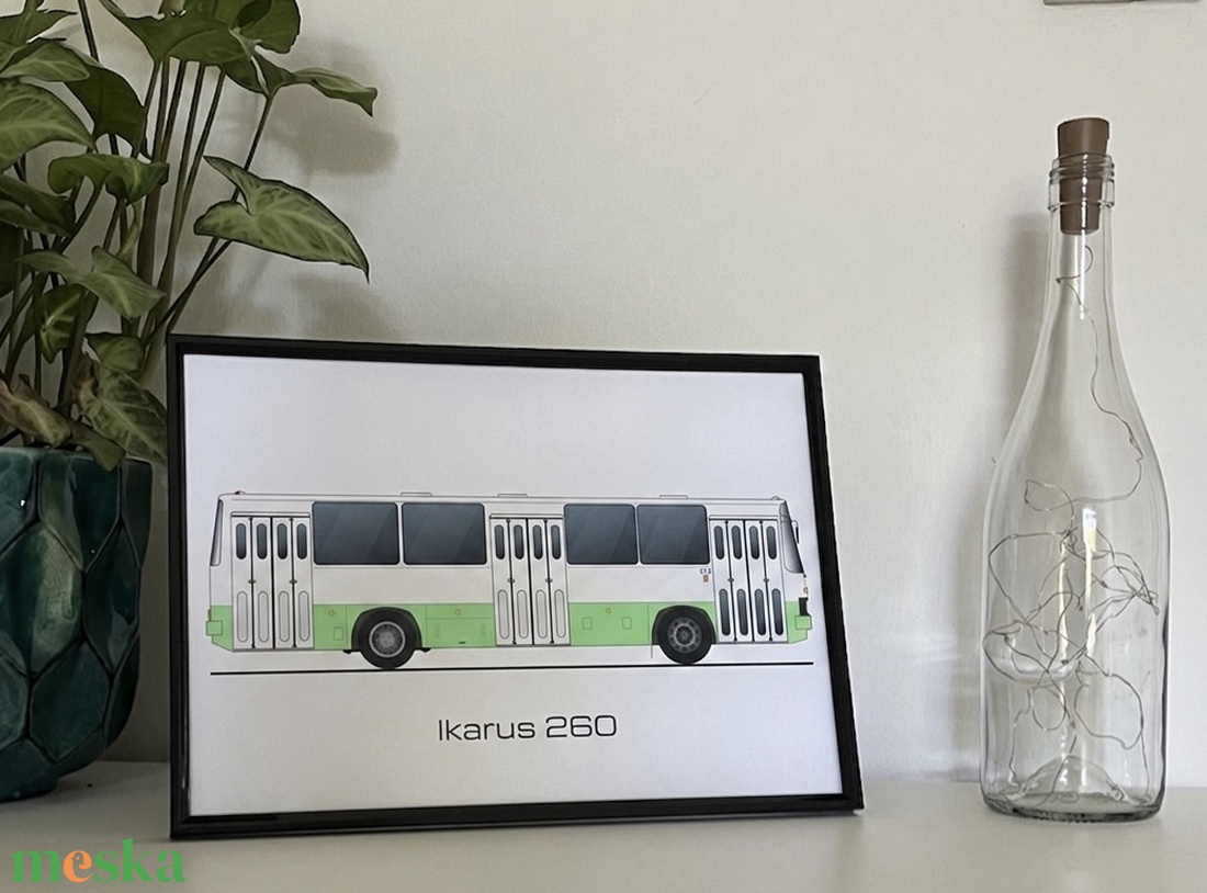 Keretezett Ikarus grafika - Meska.hu