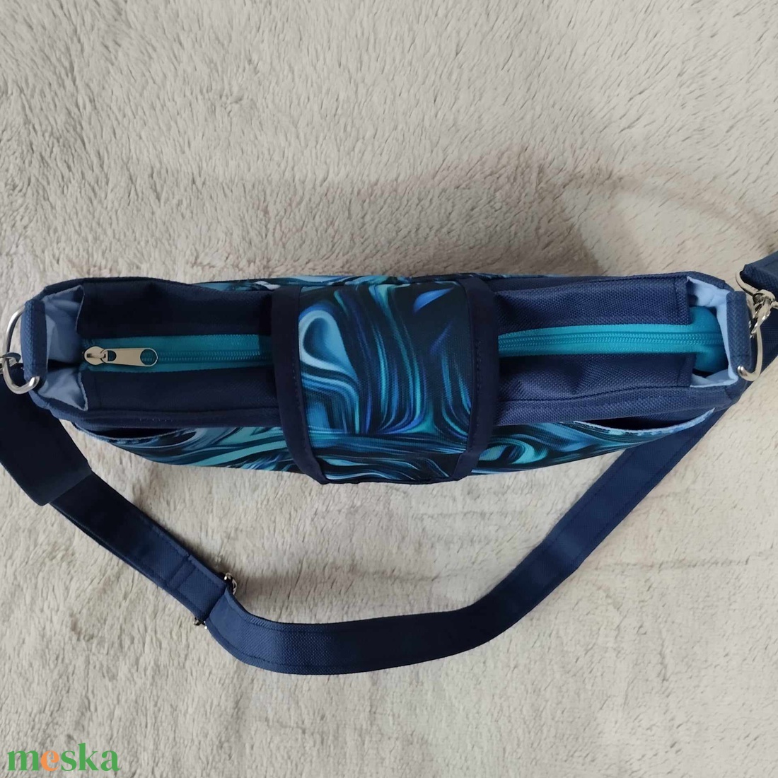 Kék örvény táska- Meska.hu
