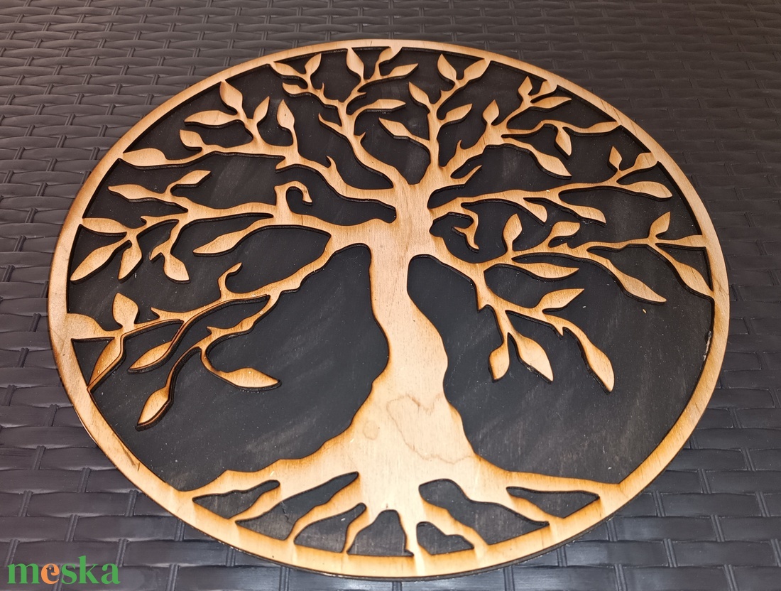 Életfa 2rétegű fából 35cmes egyedi kézműves- Meska.hu