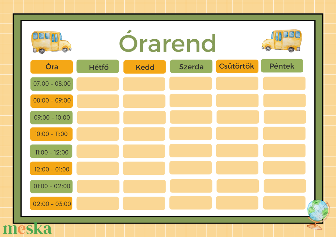 Órarend napi tervező Nyomtatható képek digitális formátumban e-mailben ...