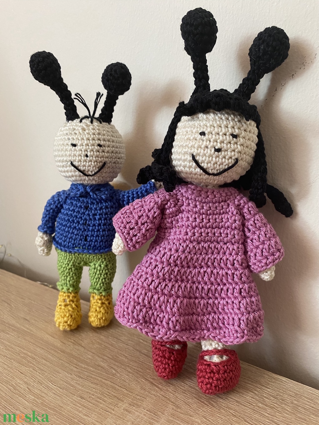 Babucka horgolt lány baba figura amigurumi - Meska.hu