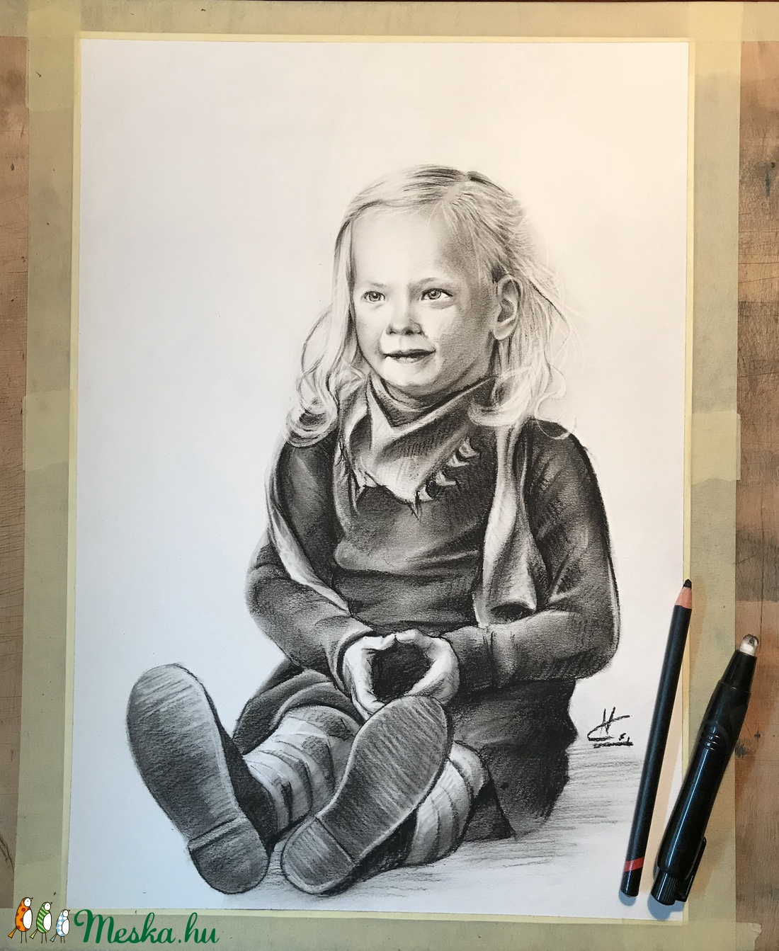 portré rajzolás / gyermek portré rajzolás / tökéletes ajándék ...