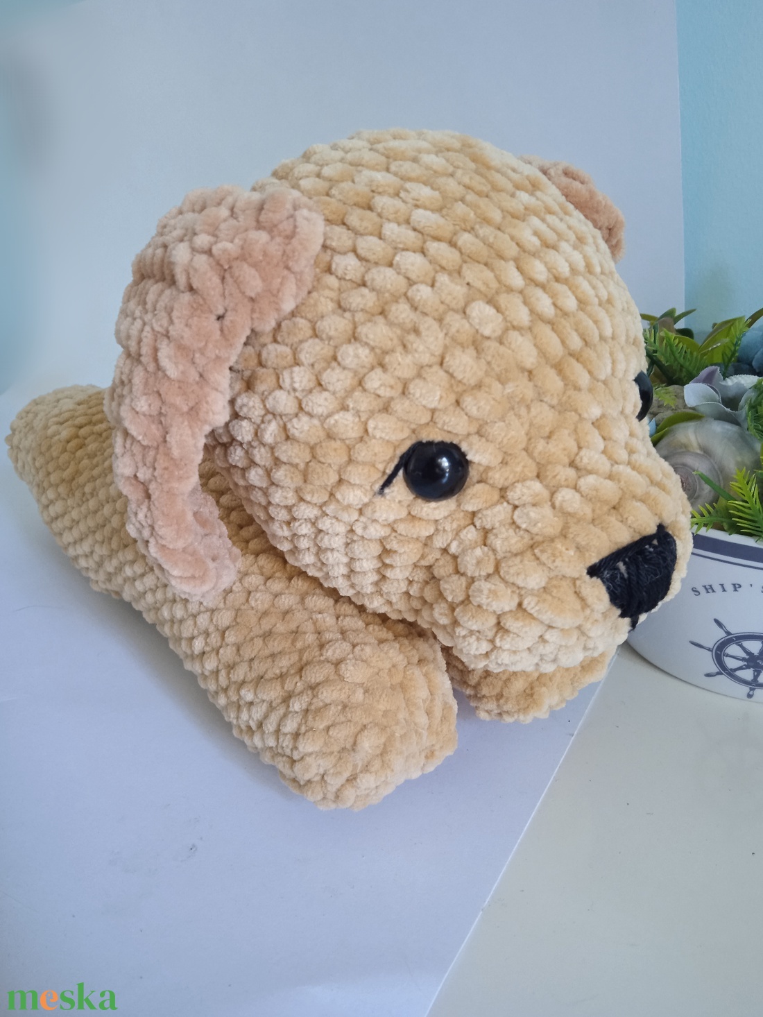 Horgolt Golden retriever kutyus - Meska.hu