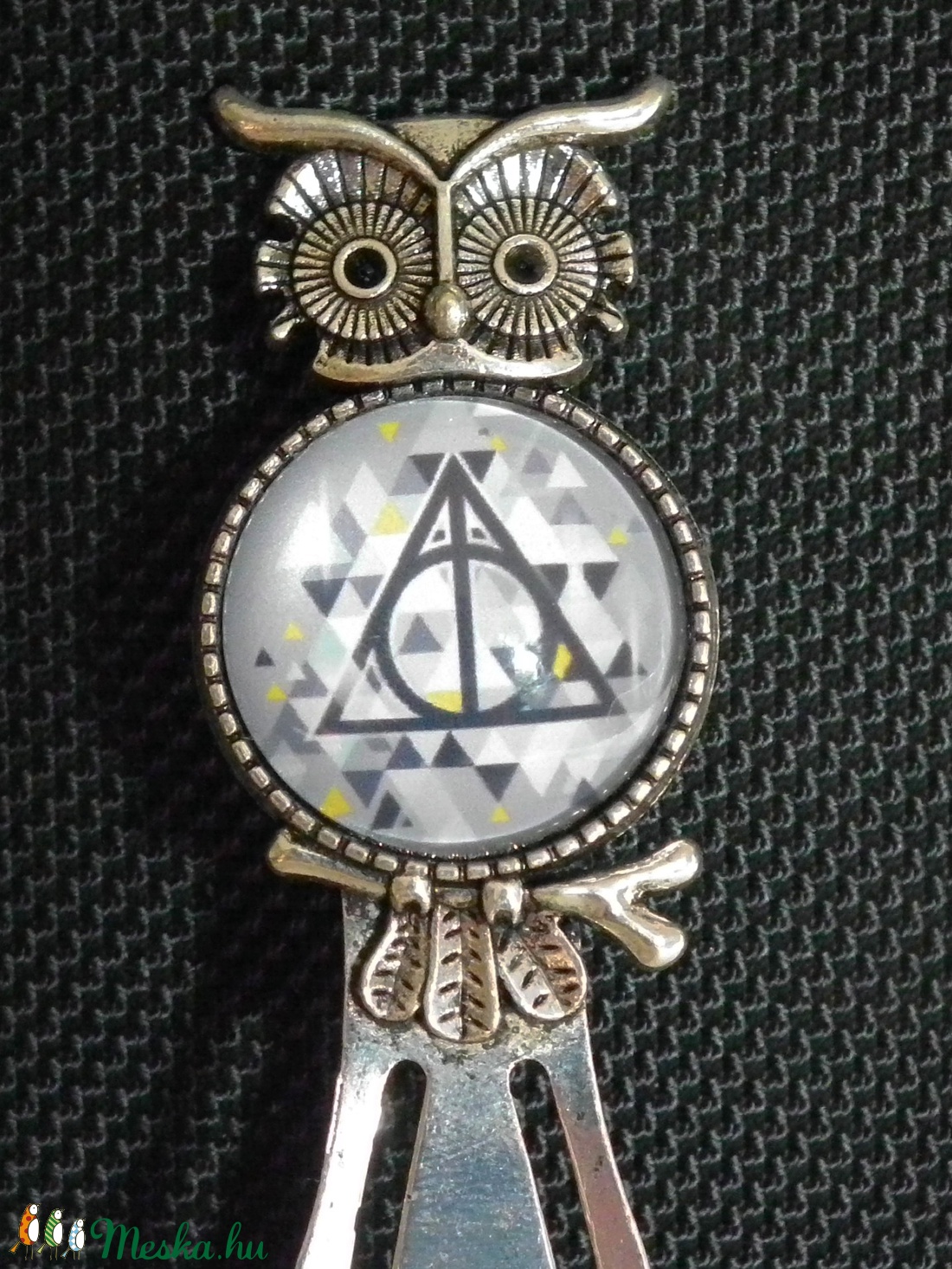 Harry Potter, a Halál ereklyéi, bagoly csiptetős könyvjelző- Meska.hu
