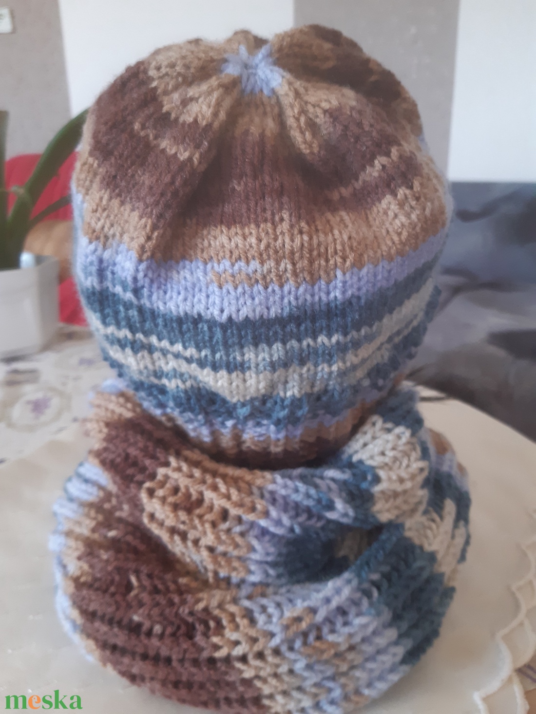 Kötött női szett "Temze"- Meska.hu