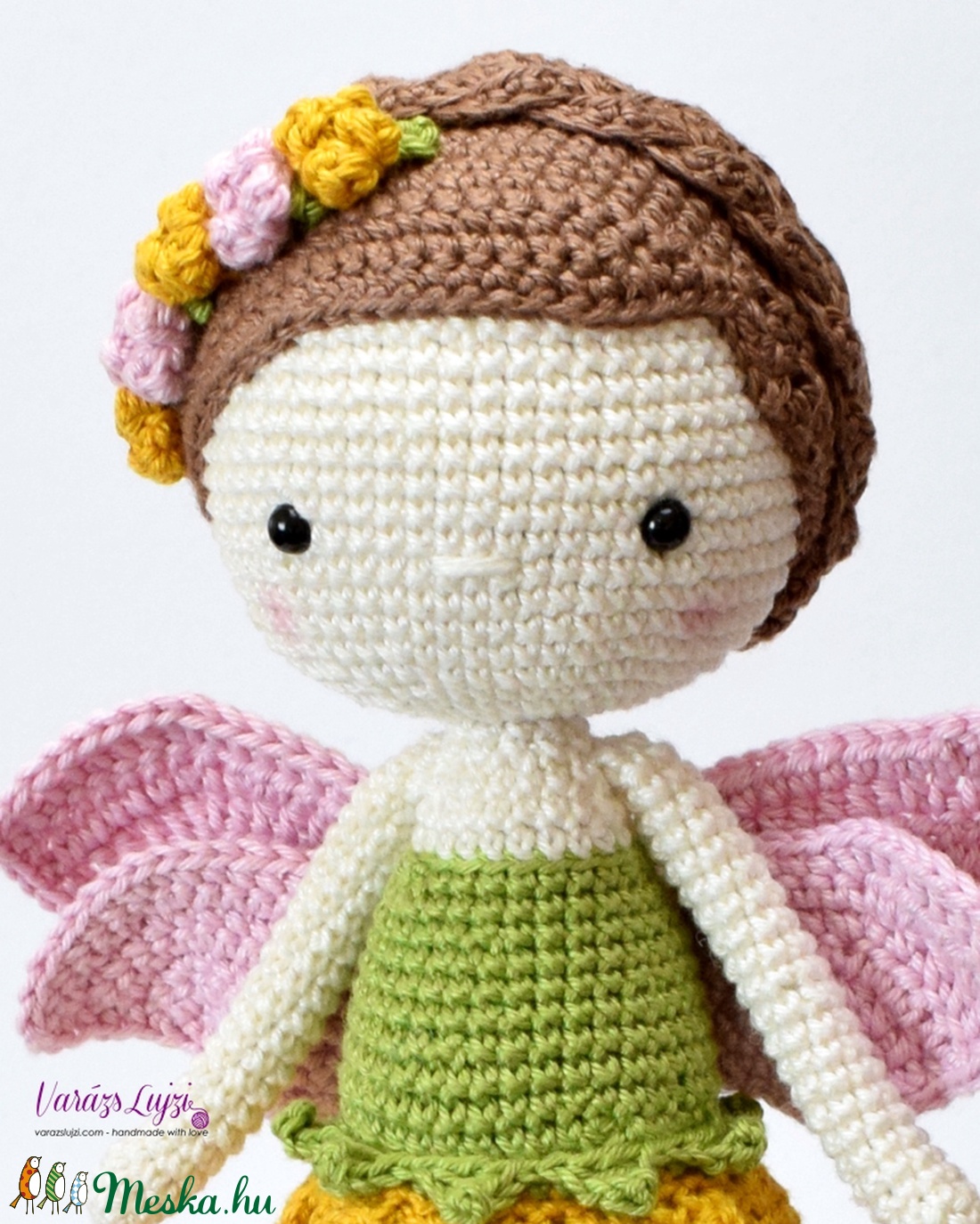 Horgolt Tündér baba "April"- Meska.hu