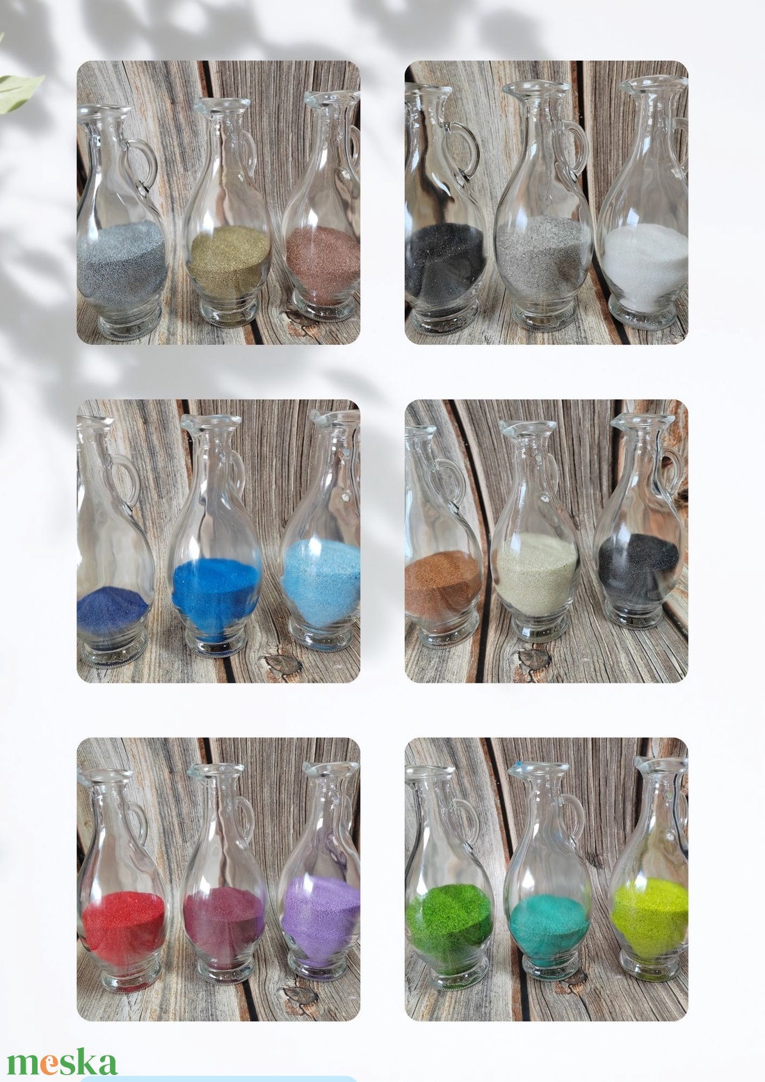 Homokceremónia szett szivecskés üveggel - Meska.hu