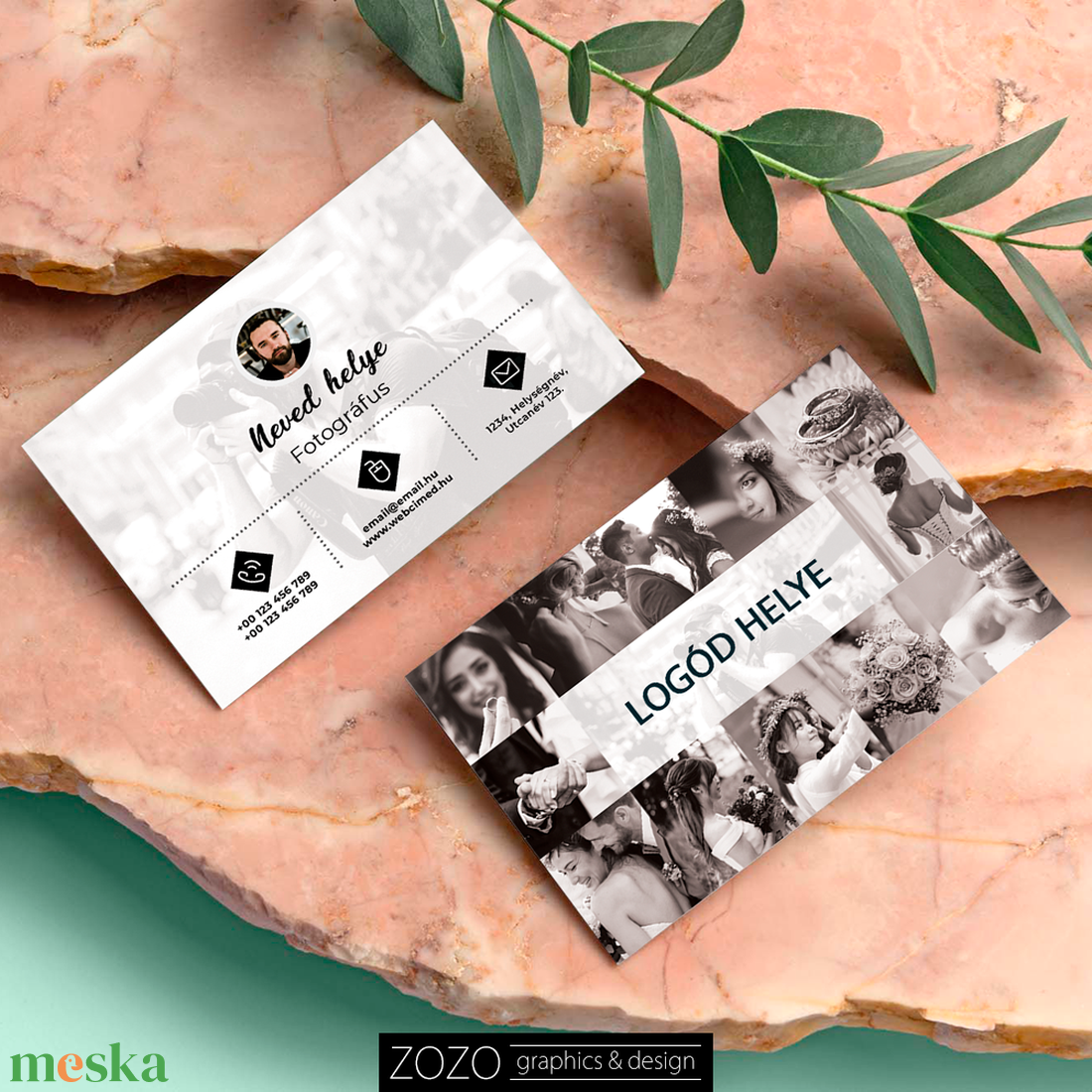 Fotós névjegykártya kétoldalas - fotográfus reklám marketing ...