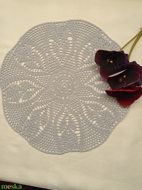 Horgolt csipke terítő 38cm- Meska.hu