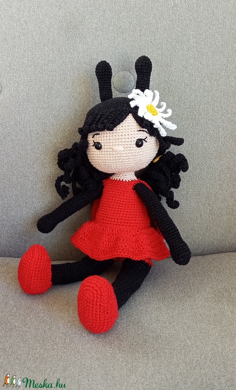 Amigurumi horgolt Katica lány- Meska.hu
