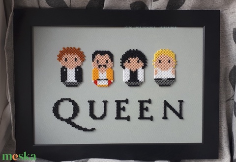 QUEEN pixel art kép- Meska.hu