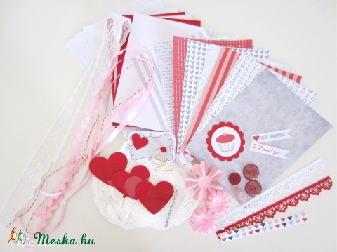 Scrapbook Készlet, Csináld Magad: Valentin-napi Képeslapok Készítése (Be Mine)- Meska.hu