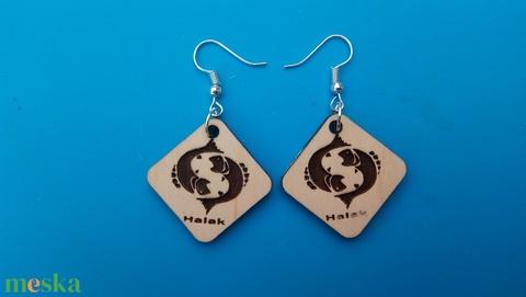 Horoszkóp, HALAK mintás fülbevaló. Halakos, horoszkópos csillagjegyes ...