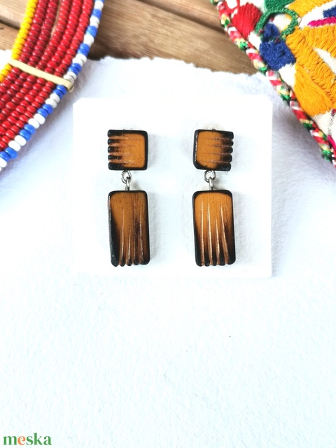 "Wild" fa lógós fülbevaló (nagy) - Meska.hu