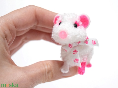 Pinki Fénylő Nózi - mini maci- Meska.hu