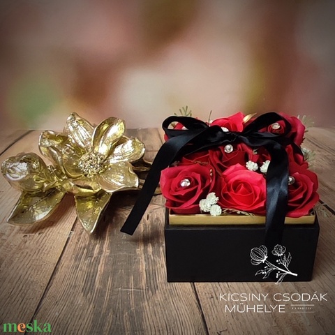Valentin napi virágbox - Meska.hu