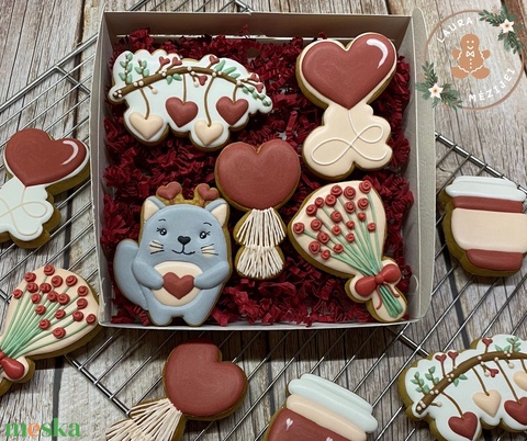 Valentin napi mézeskalács box- Meska.hu