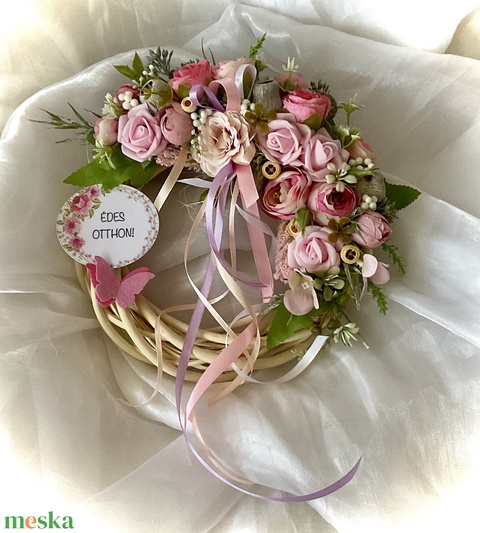 “ÉDES OTTHON ”-Tavaszi-Nyári Ajtódísz-Koszorú-Kopogtató-- Meska.hu